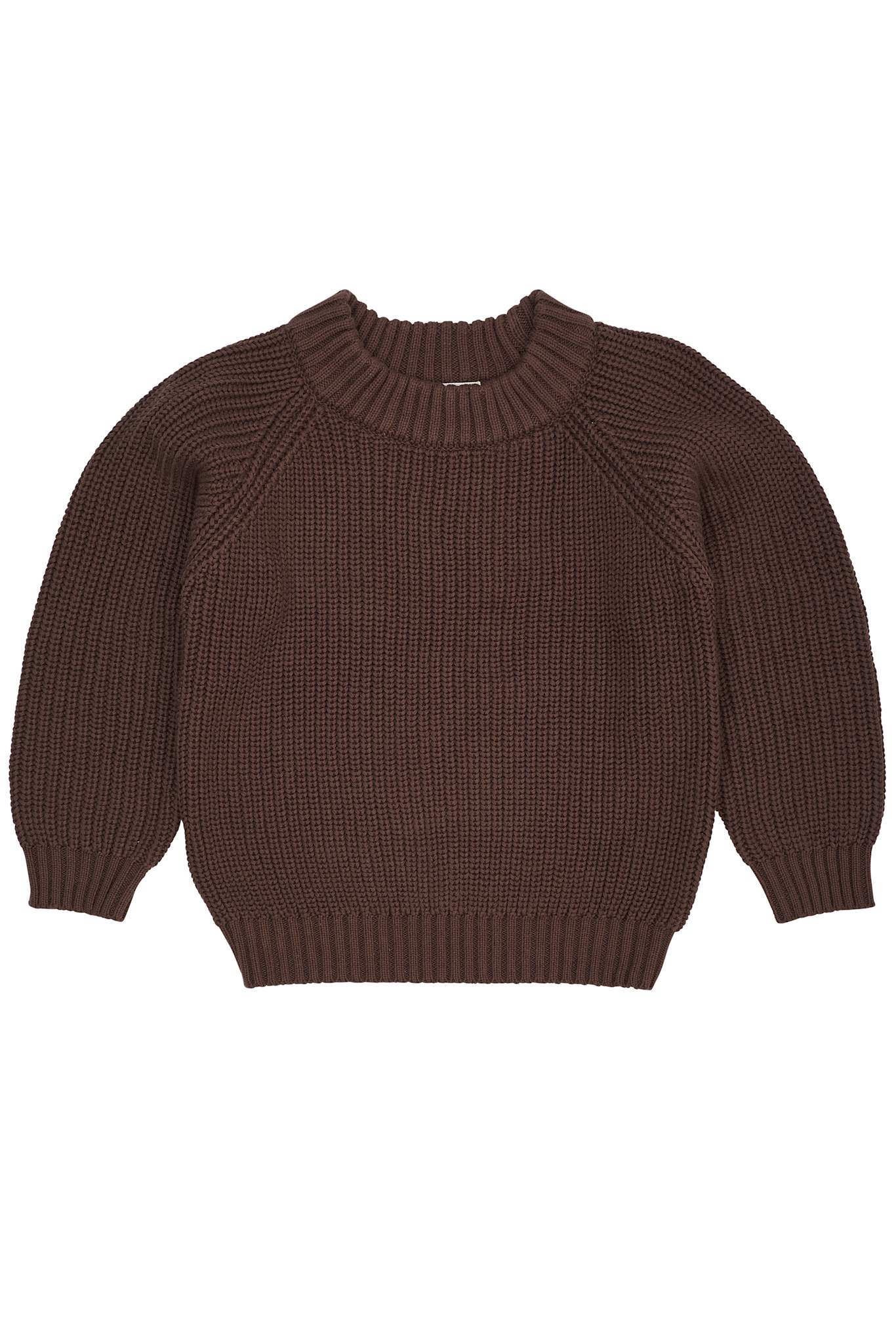 KLASSISK STRIKKET BLUSE - DK.BROWN – COPENHAGEN COLORS DK